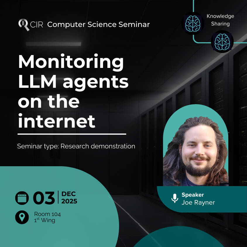 CIR Computer Science Seminar: Monitoring LLM agents on the internet - Ruđer Bošković Institute
